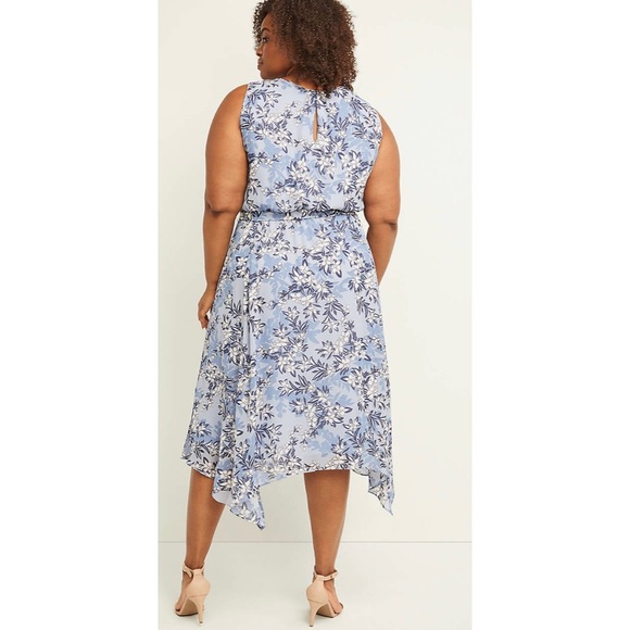 Lane Bryant Dresses Lane Bryant Chiffon Sharkbite Midi Dress Nwt
